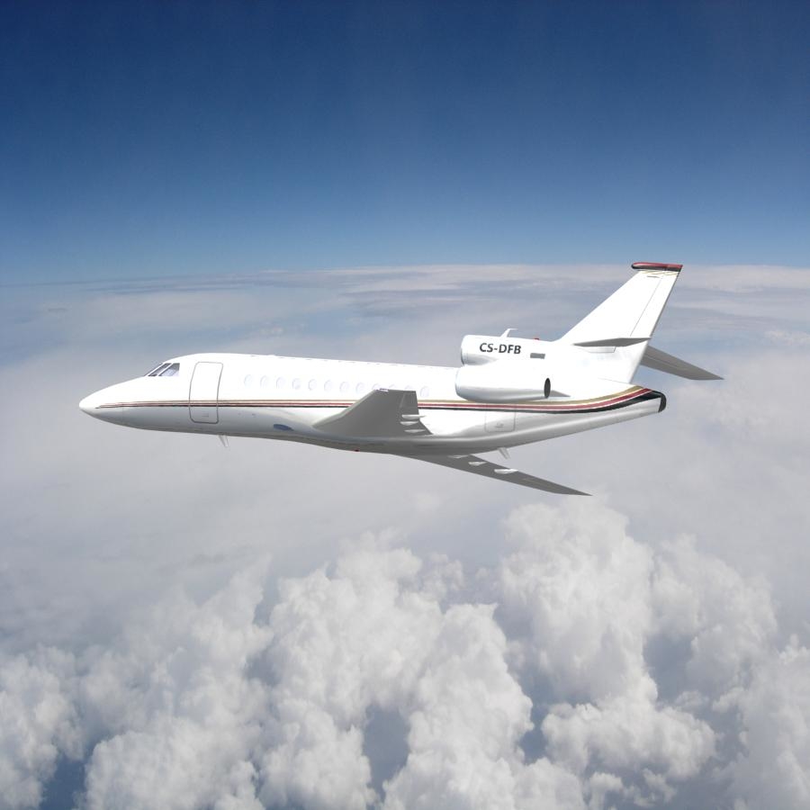 dassault falcon business jet obj