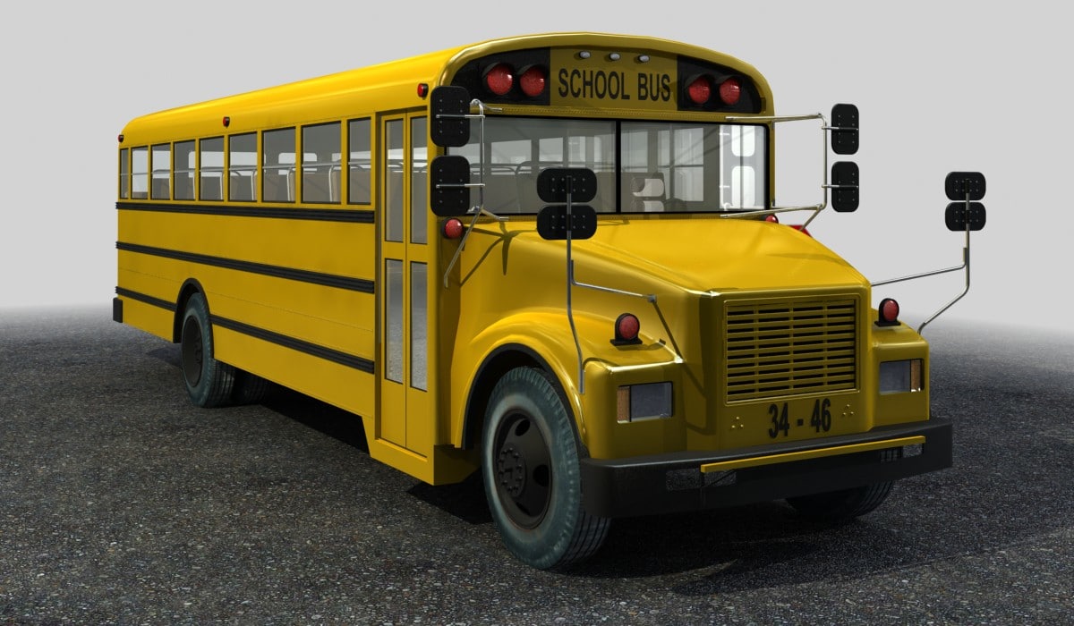 3d school bus model