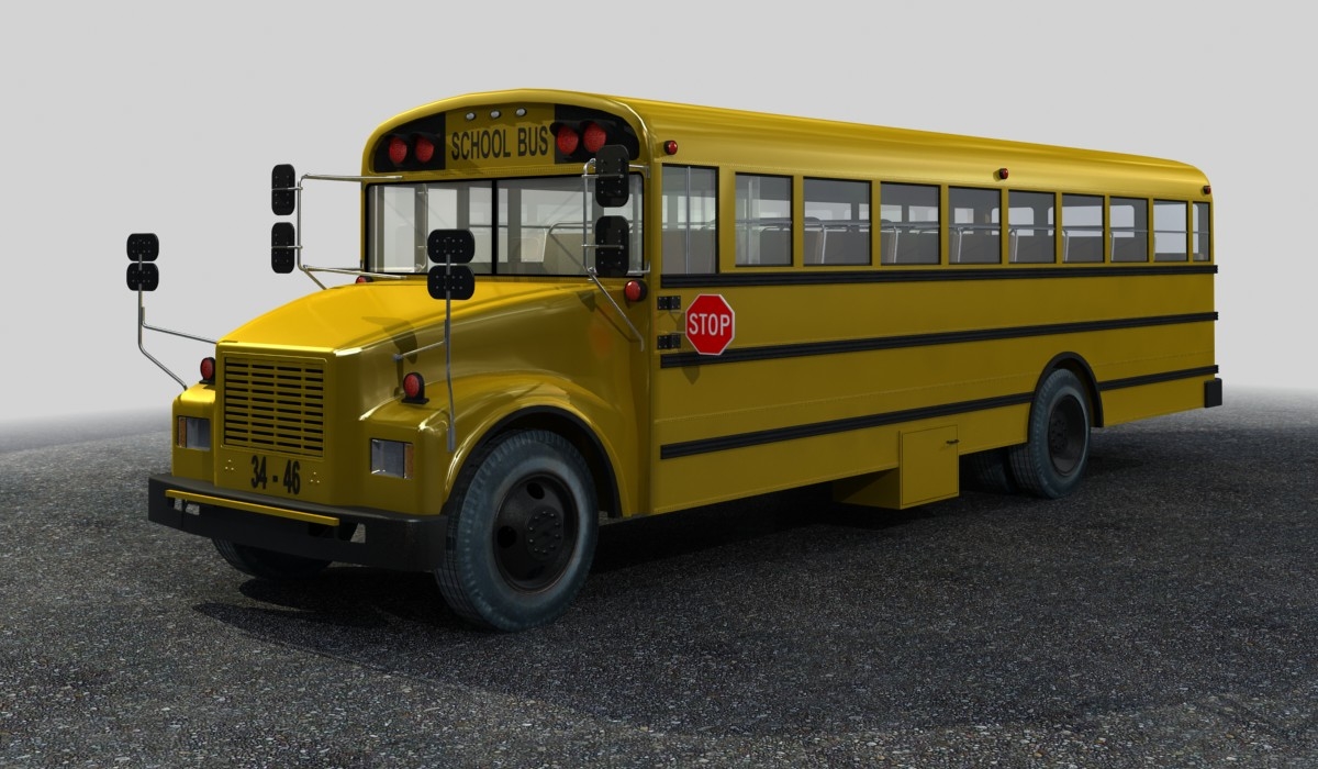 3d school bus model