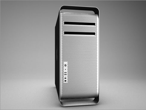 3d apple mac pro tower model