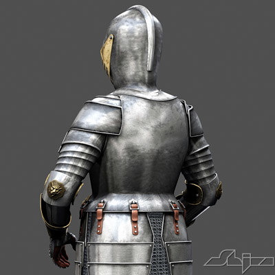 3d model armor scanline