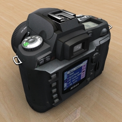 3d model of professional digital photo camera