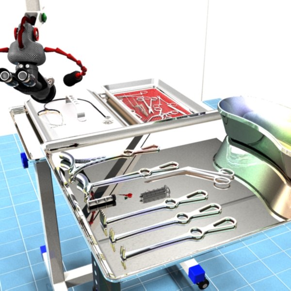 3d surgical tray carts microscope