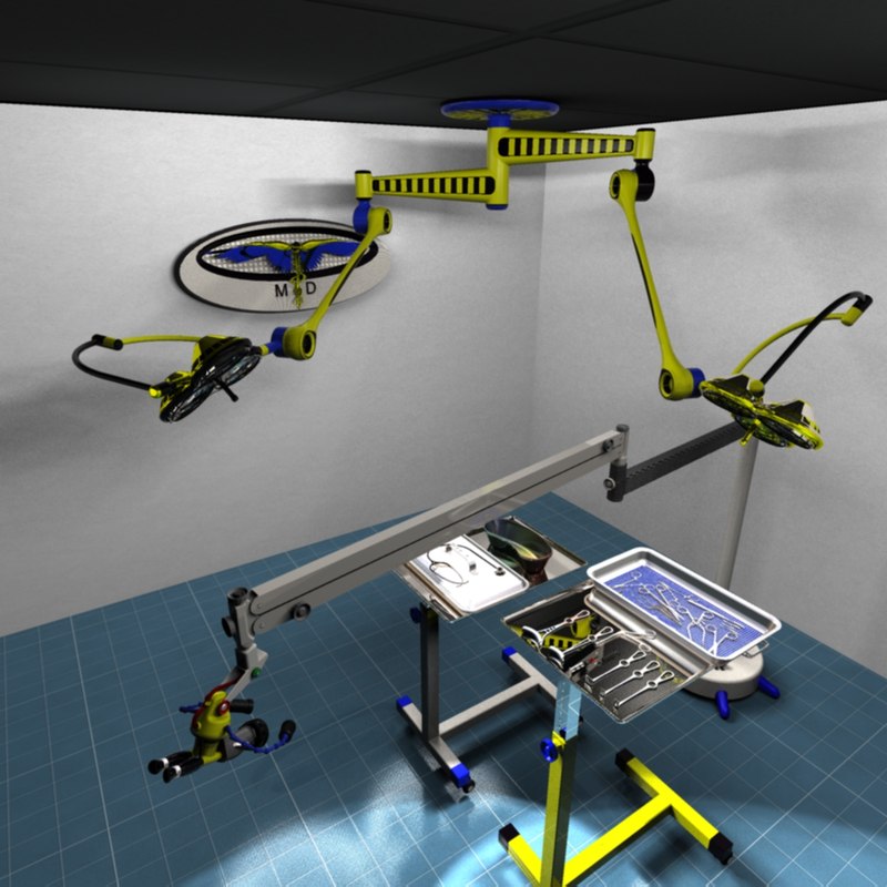 3d surgical tray carts microscope