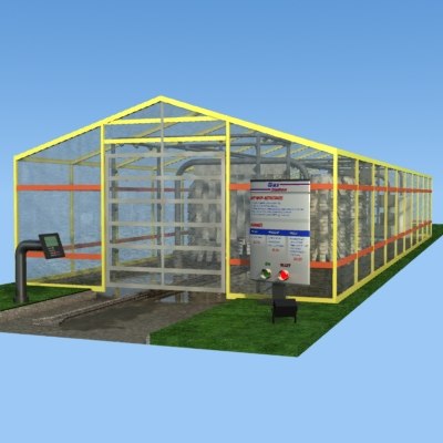 3d gas station convenience store model