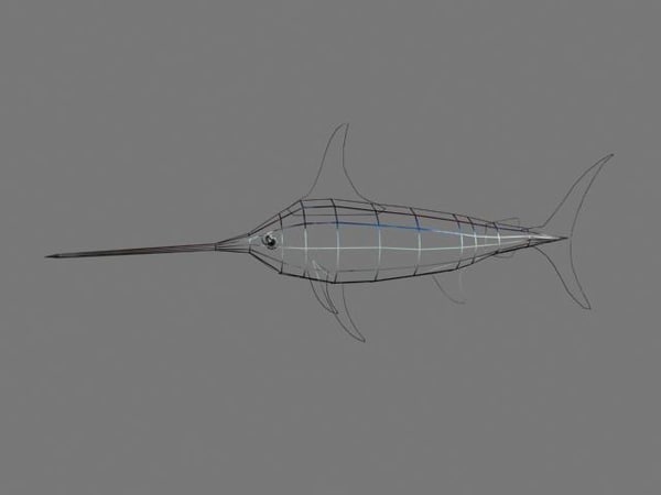 swordfish fish 3d model