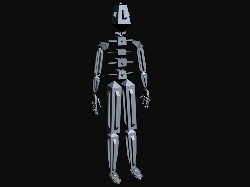 human ik rig 3d model