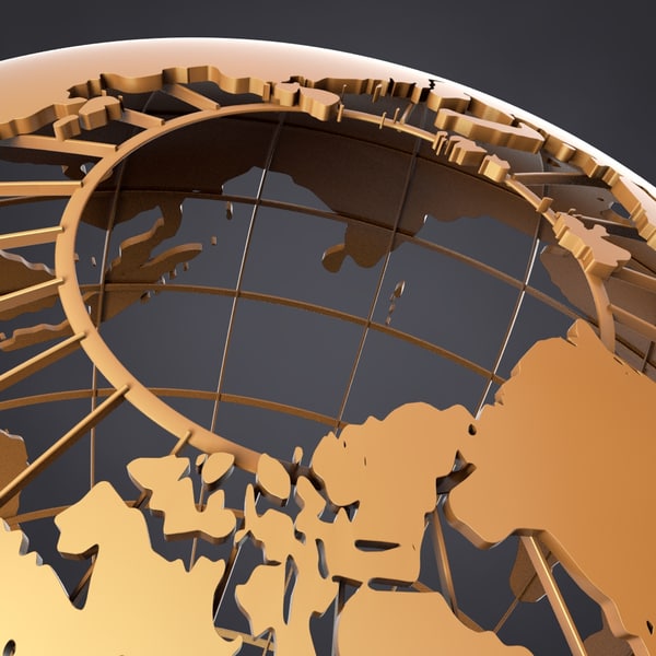 3d caged globe model
