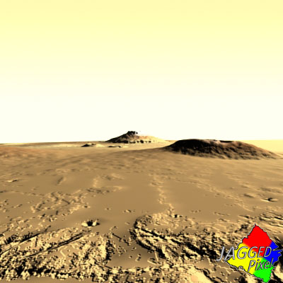 martian area mars terrain 3d model