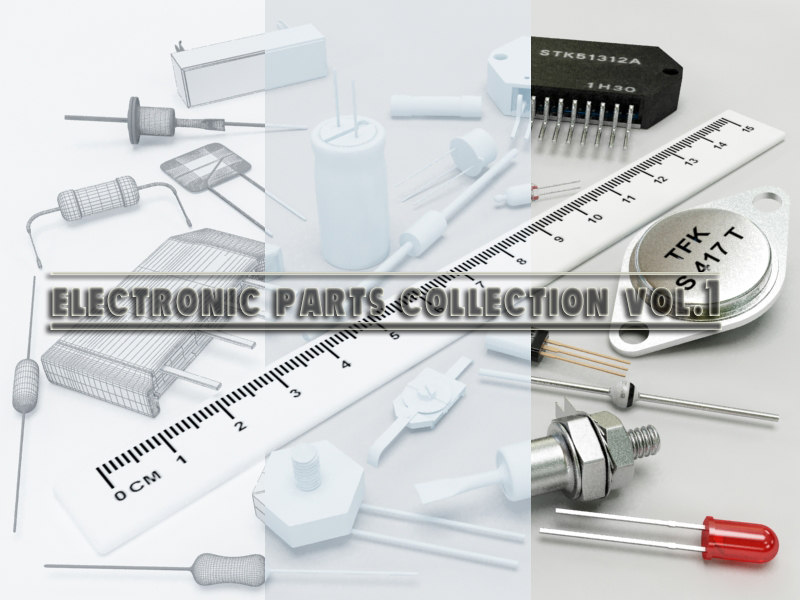 3d model electronic parts vol 1
