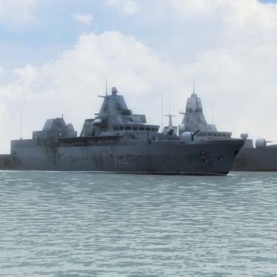 damaged navy ships 3d model