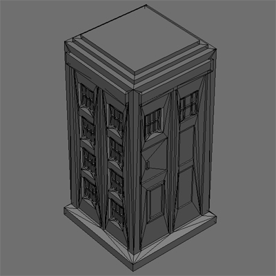 3d police box model