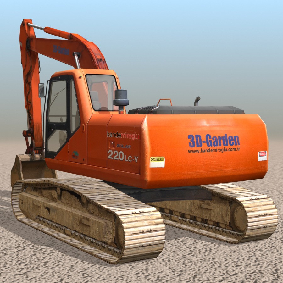 excavator 01 3d 3ds