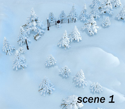 max winter scenes snowman snow