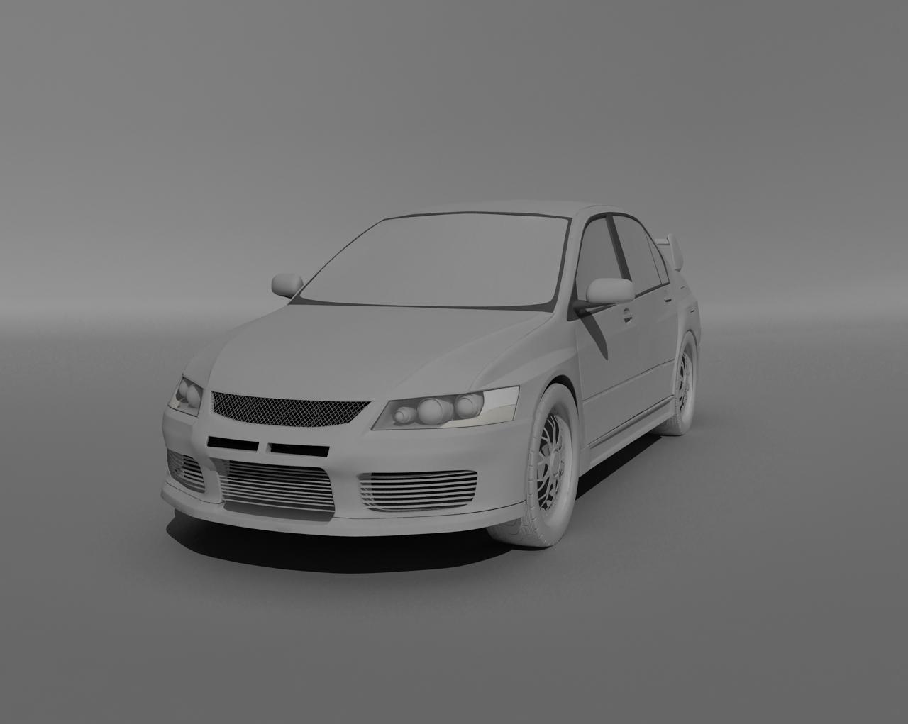 mitsubishi lancer evolution 3d model