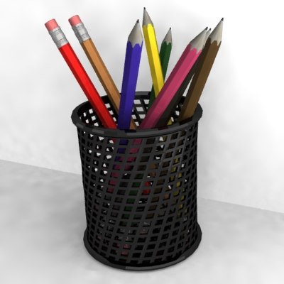 pencil box 3d model