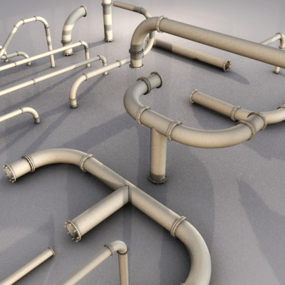 industrial pipes 3d model