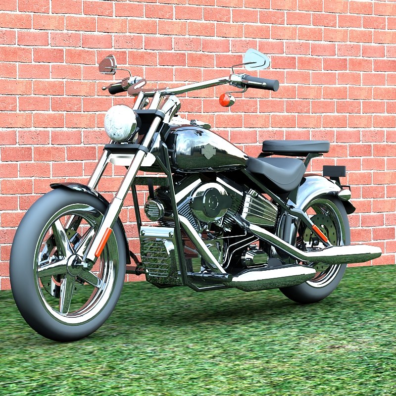 harley davidson rocker 3d model
