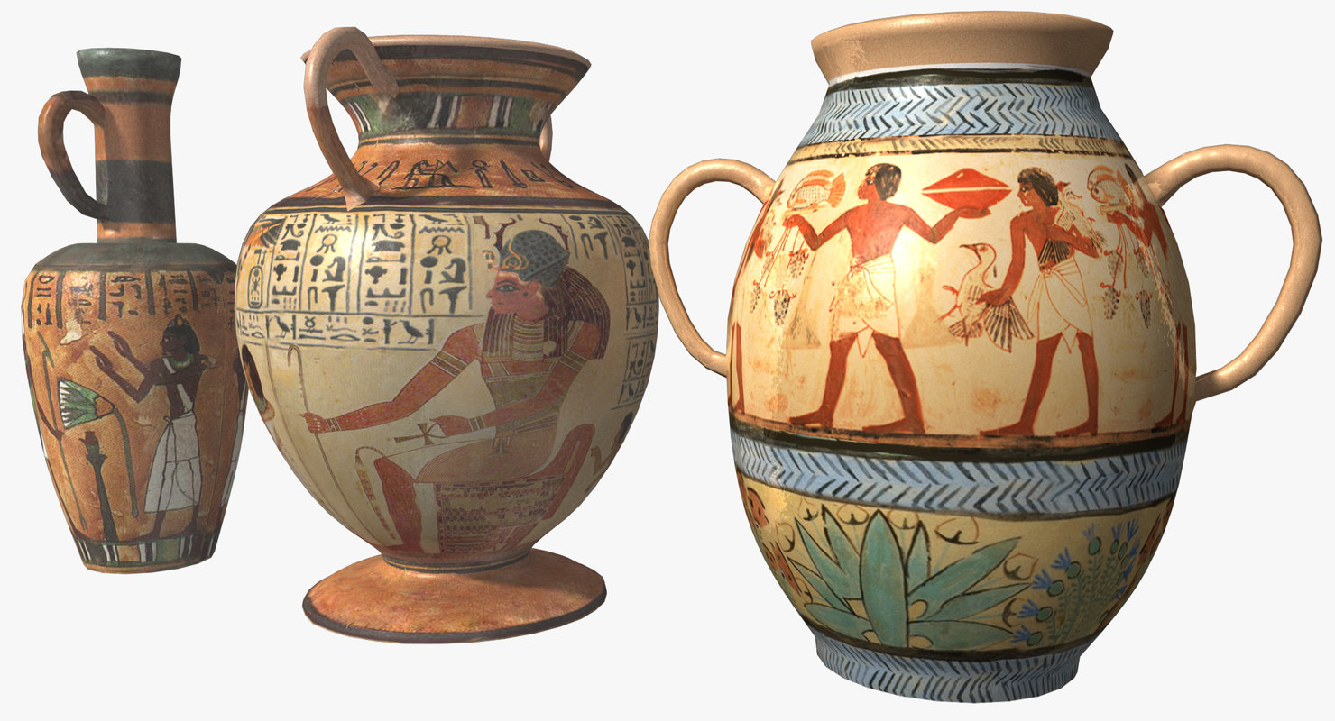 maya egyptian urns