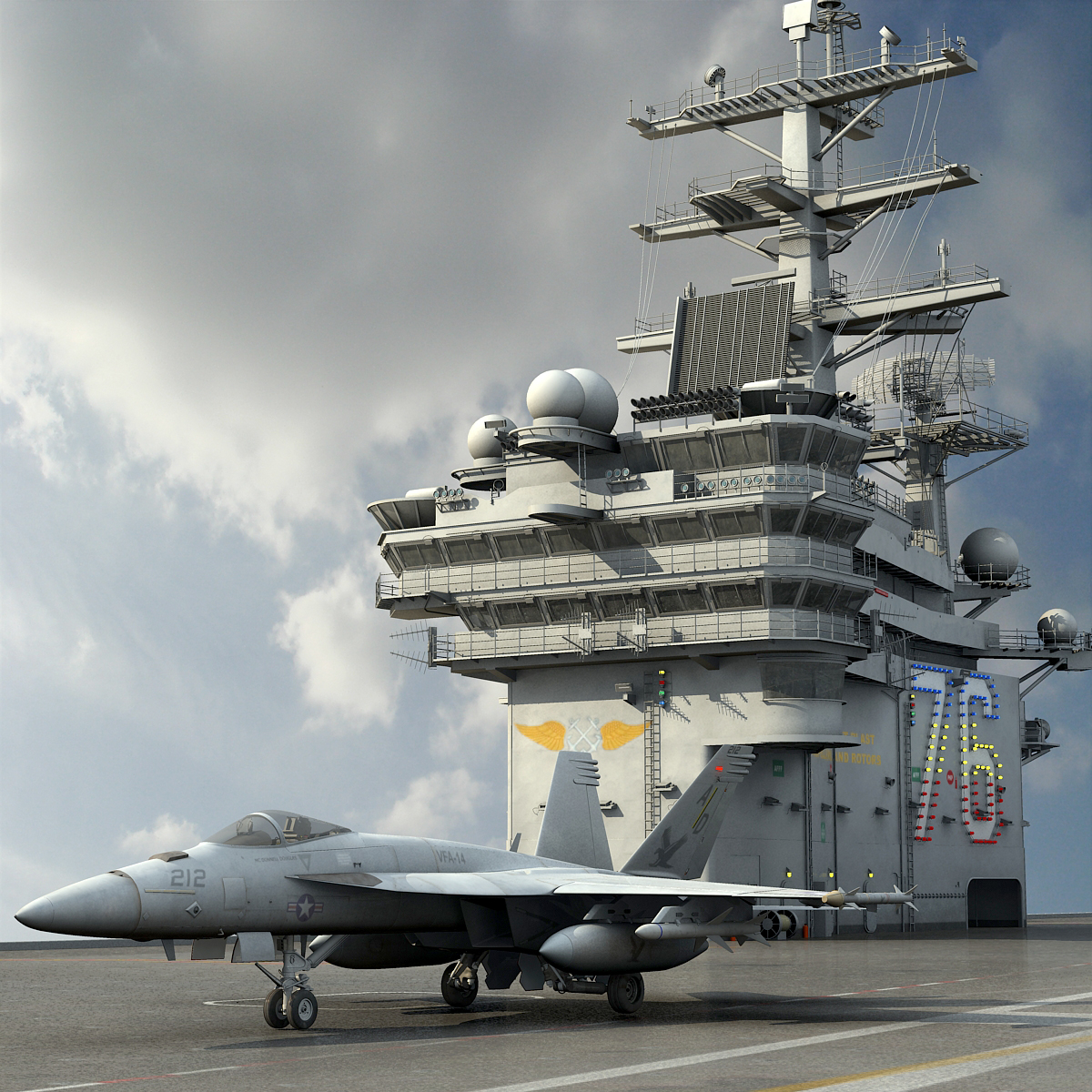 3d model fa-18e cvn