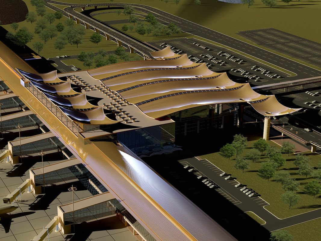 3D Other airport terminal aircraft