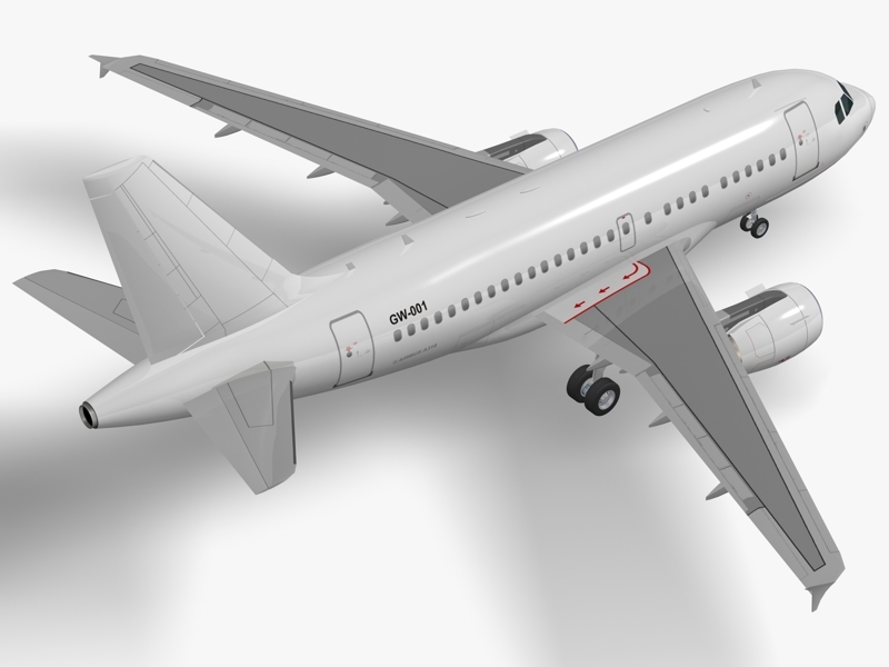 airbus commercial planes 3d model