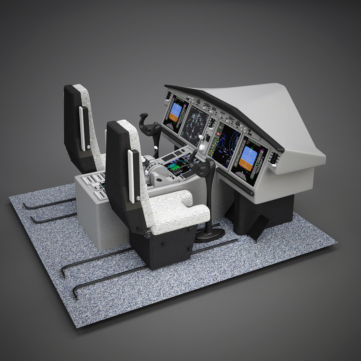 3d model of aircraft cockpit