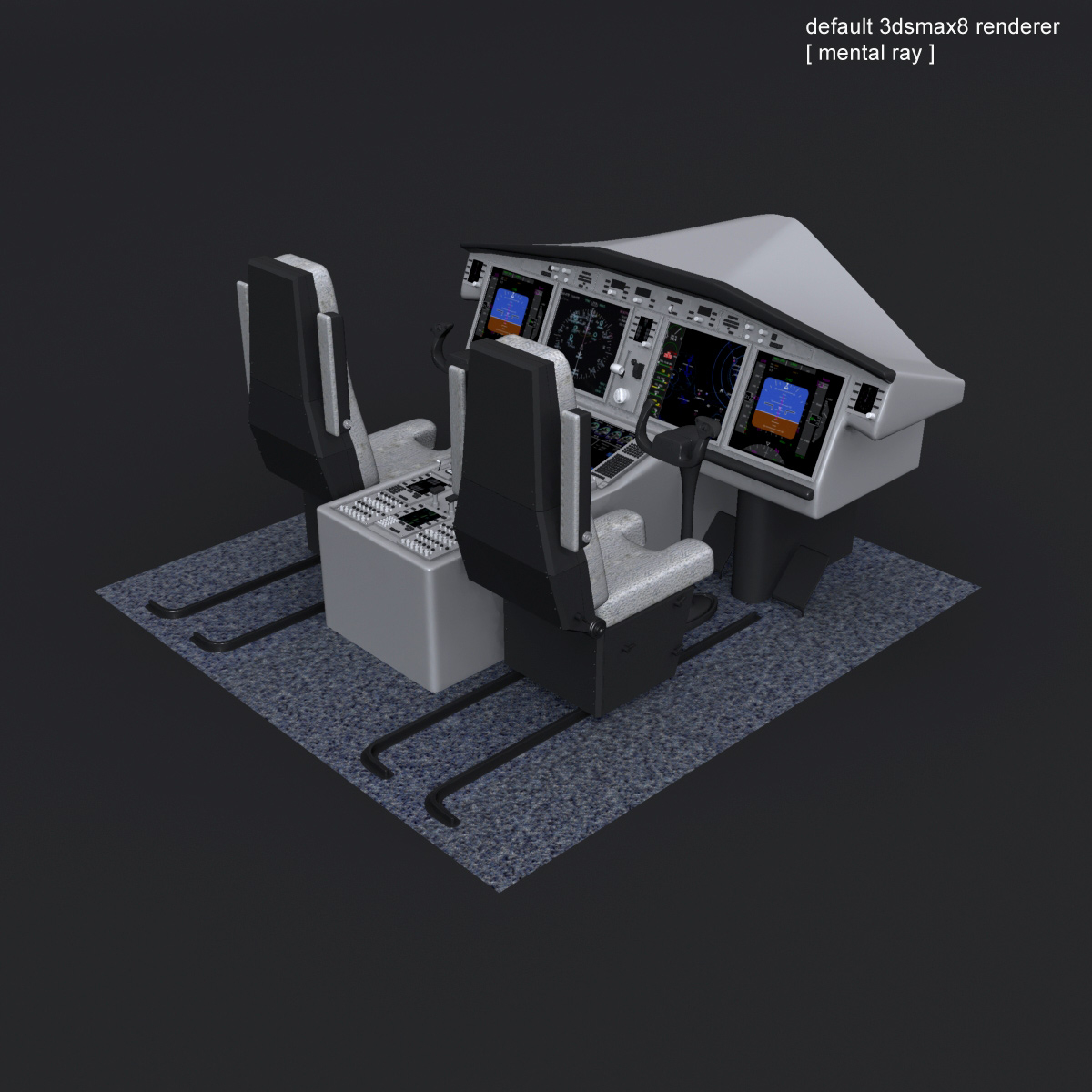 3d model of aircraft cockpit