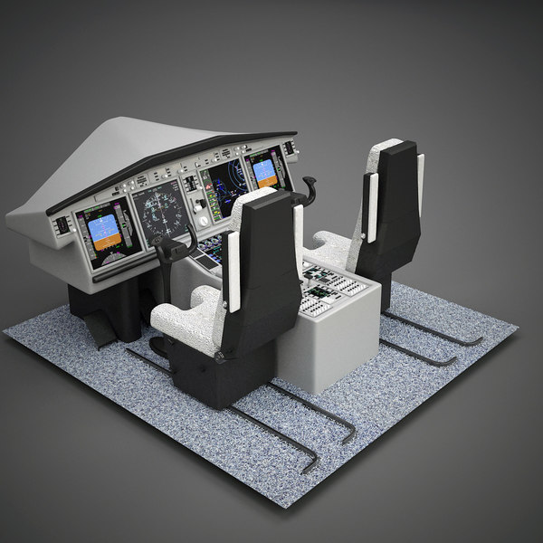 3d model of aircraft cockpit