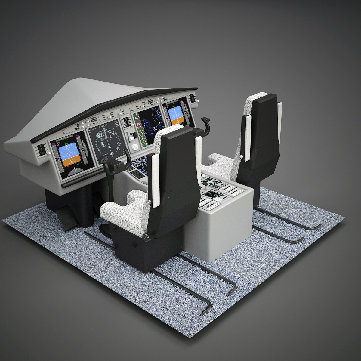 3d model of aircraft cockpit