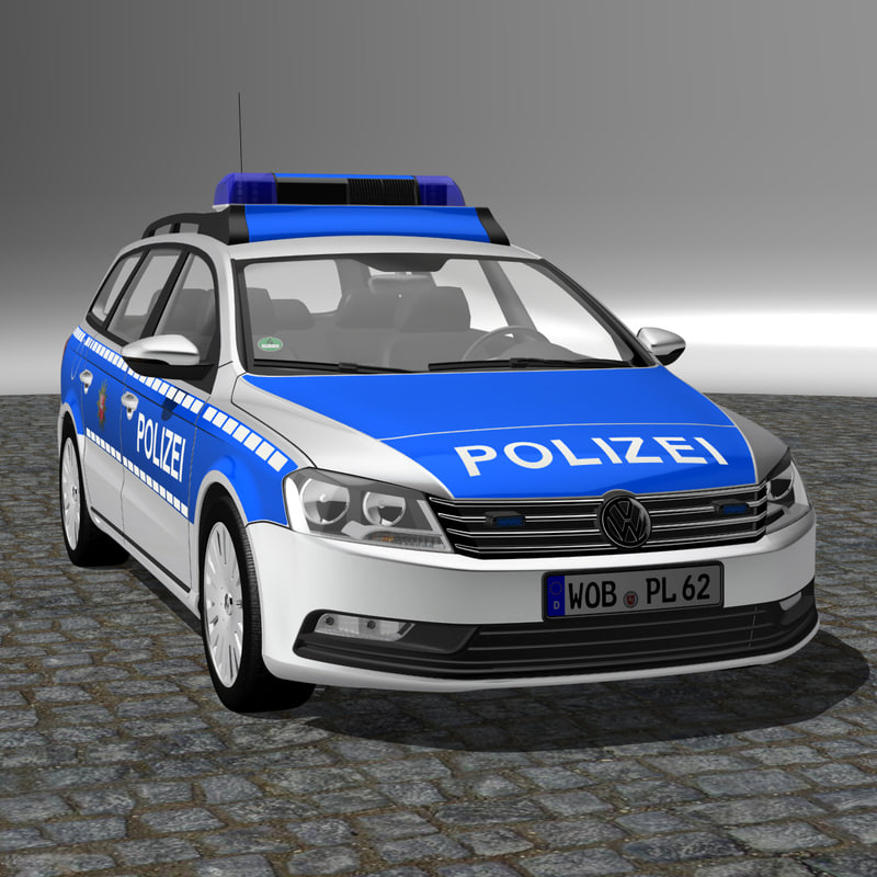 VW Passat Variant 2012 Polizei 3D-Modell - TurboSquid 687397