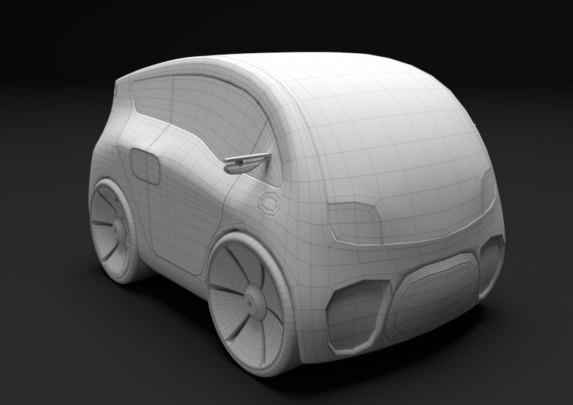 3d electric concept car 1
