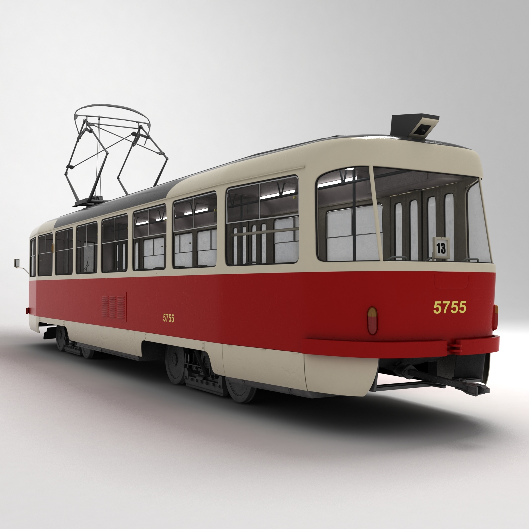 streetcar tatra t3 tram 3d max