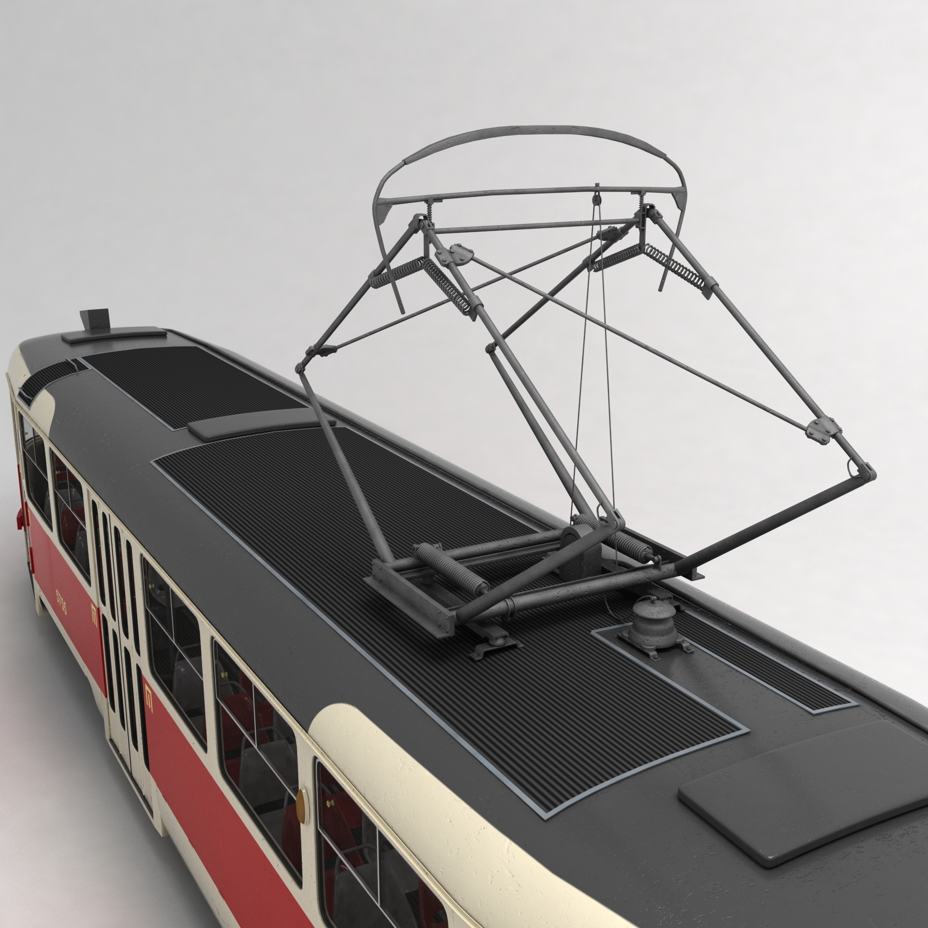 streetcar tatra t3 tram 3d max