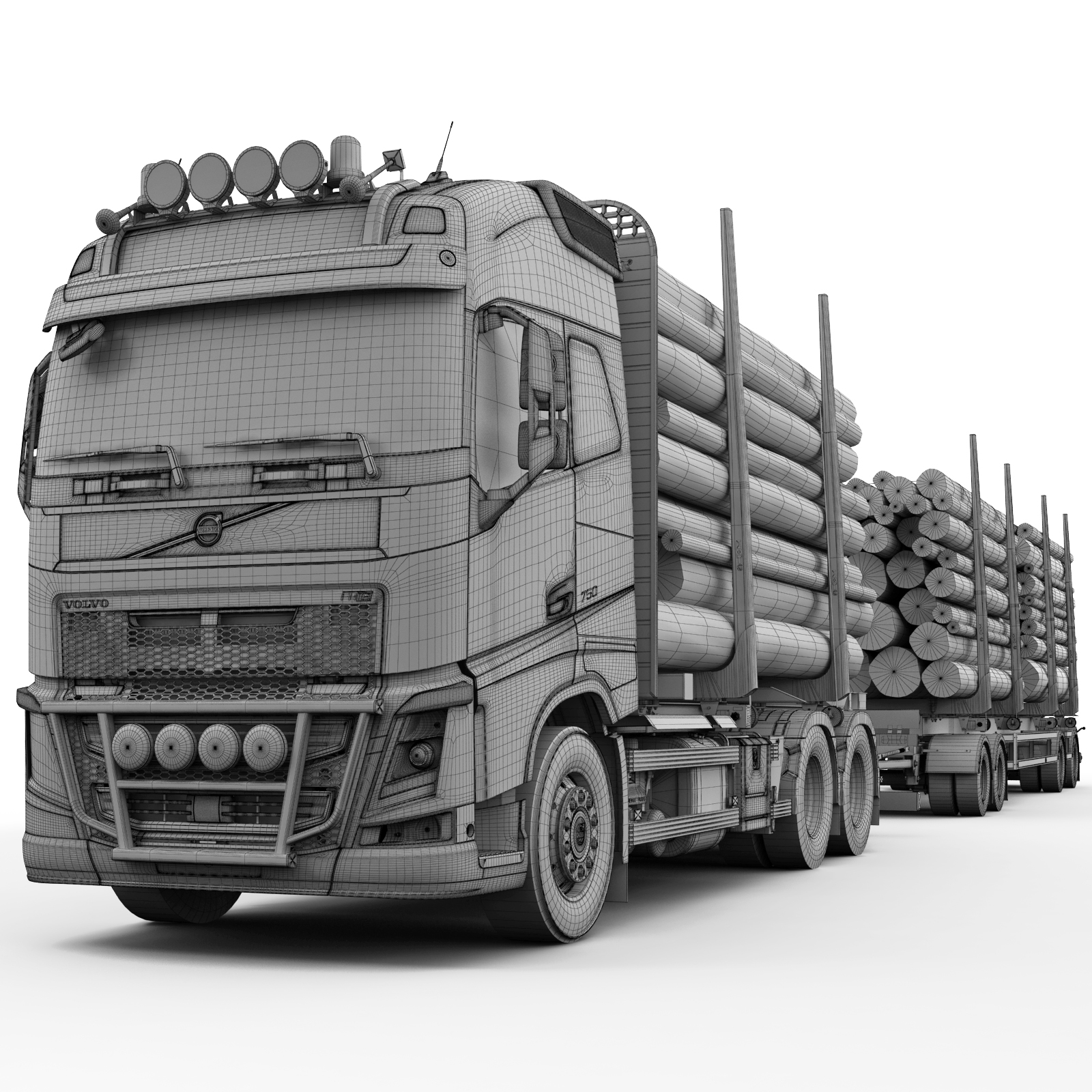 max fh timber trailer truck