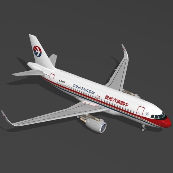 3d model sharkleted a319neo china eastern airlines