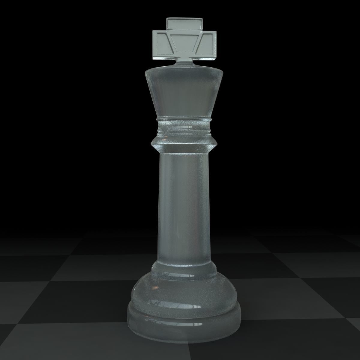 obj glass king chess piece