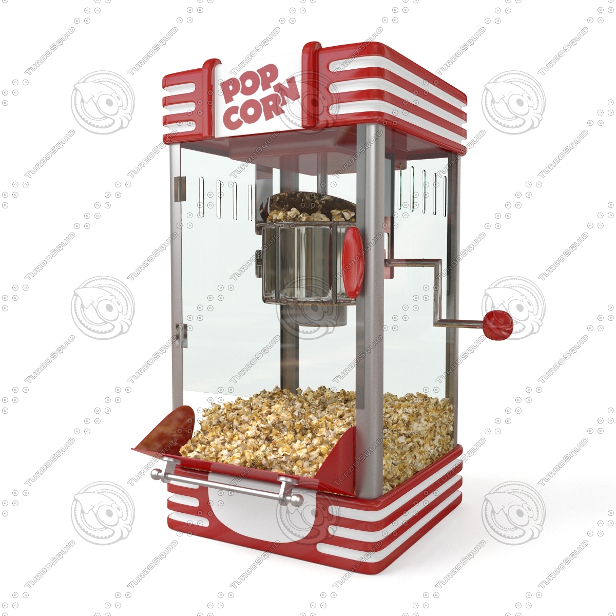 corn popcorn machine 3d model