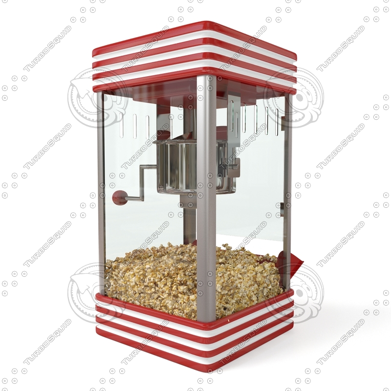 corn popcorn machine 3d model