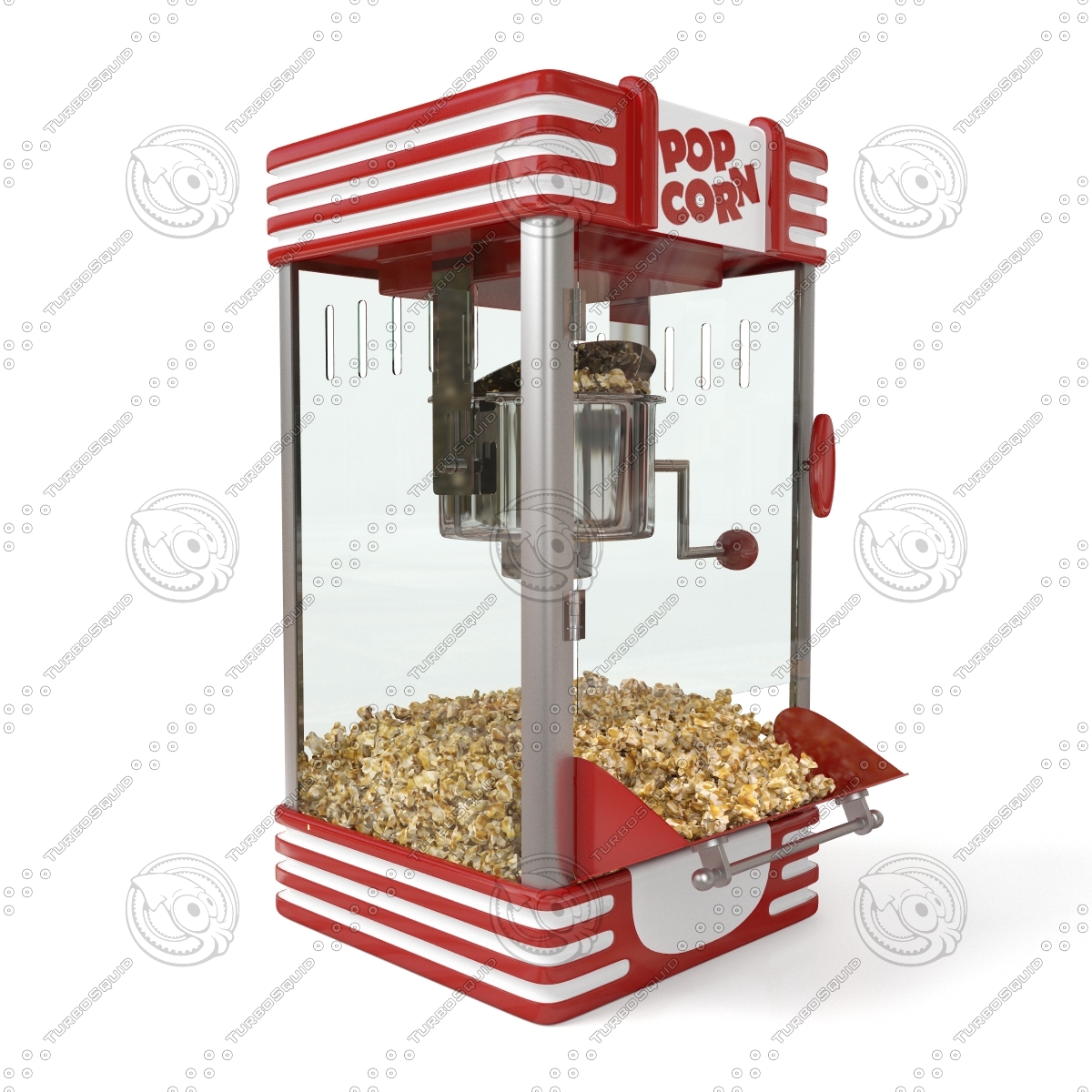 corn popcorn machine 3d model