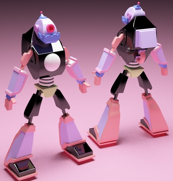 3D 3ds Max Robot electronic man