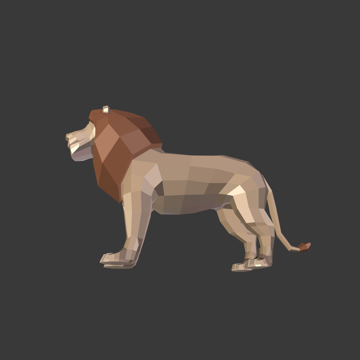 3d lion blender model