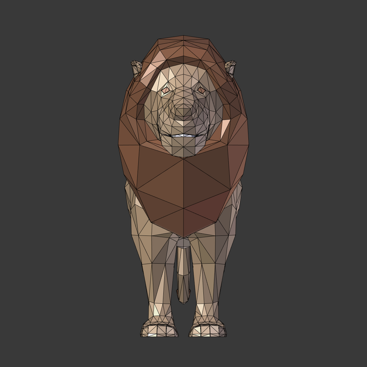 3d lion blender model