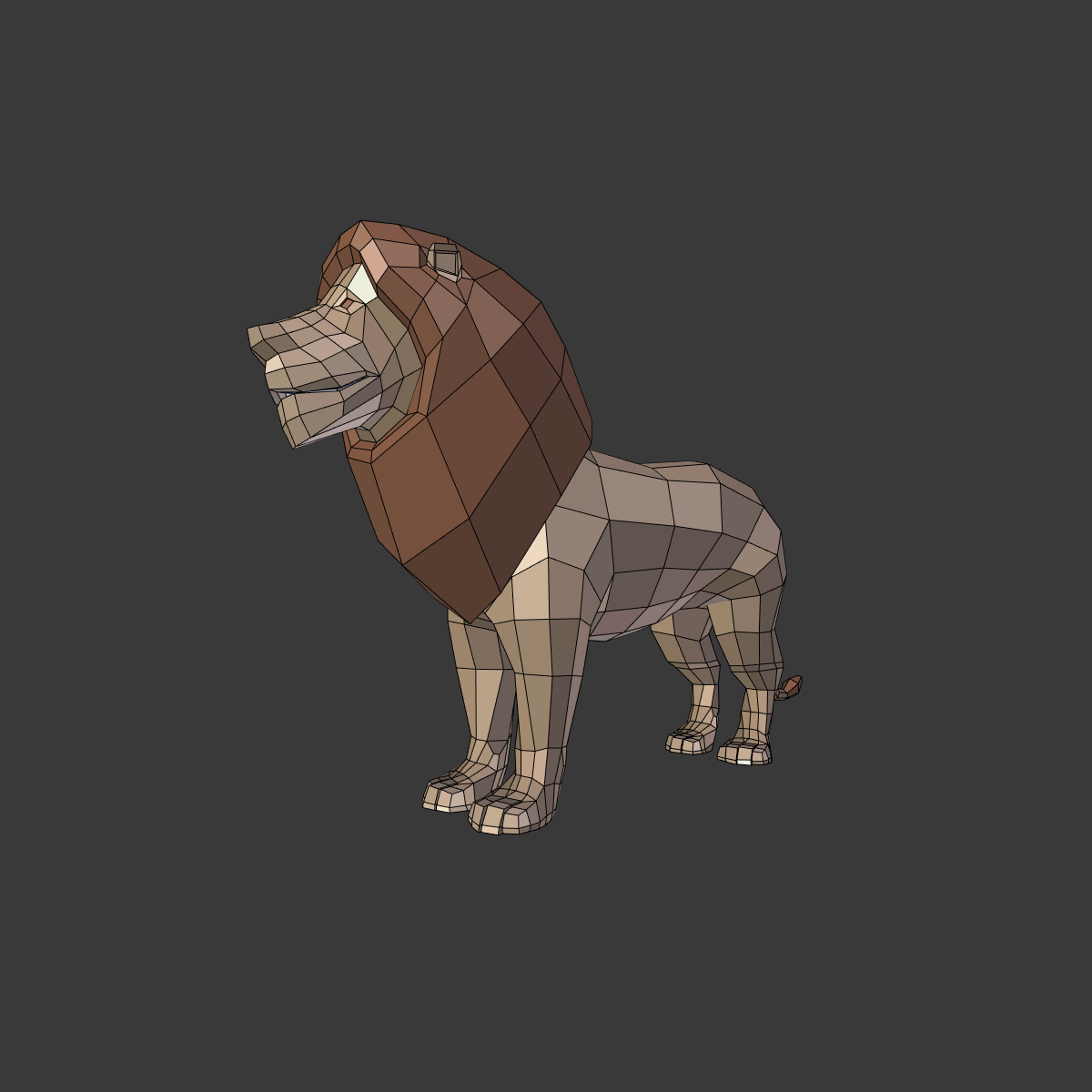 3d lion blender model