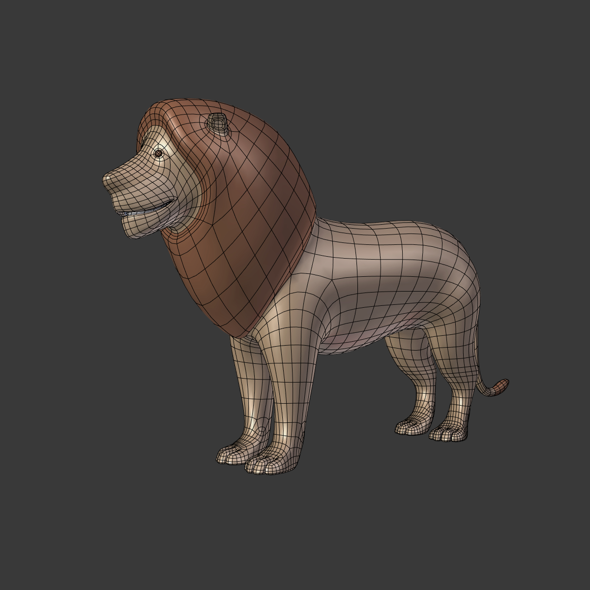 3d lion blender model