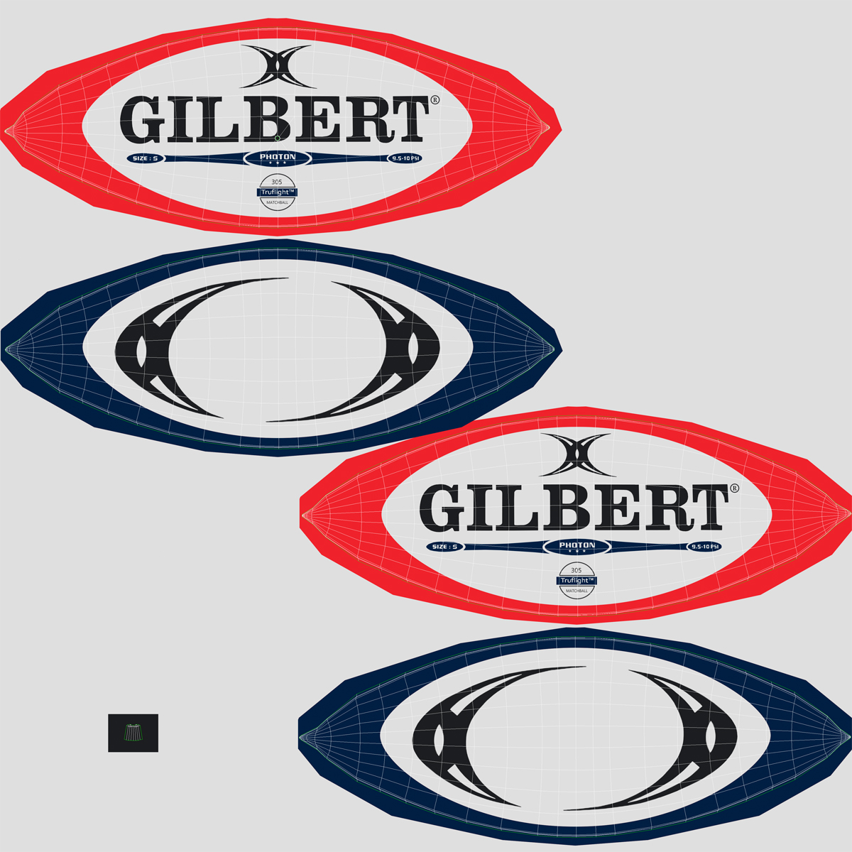 modèle 3D de Ballon de rugby gilbert - TurboSquid 938598