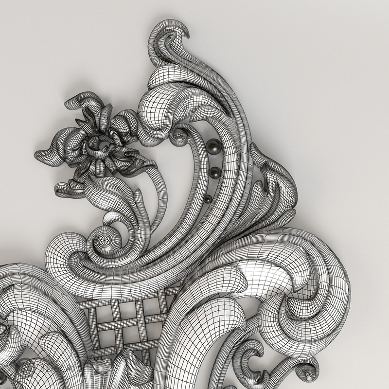 3d model carved composition