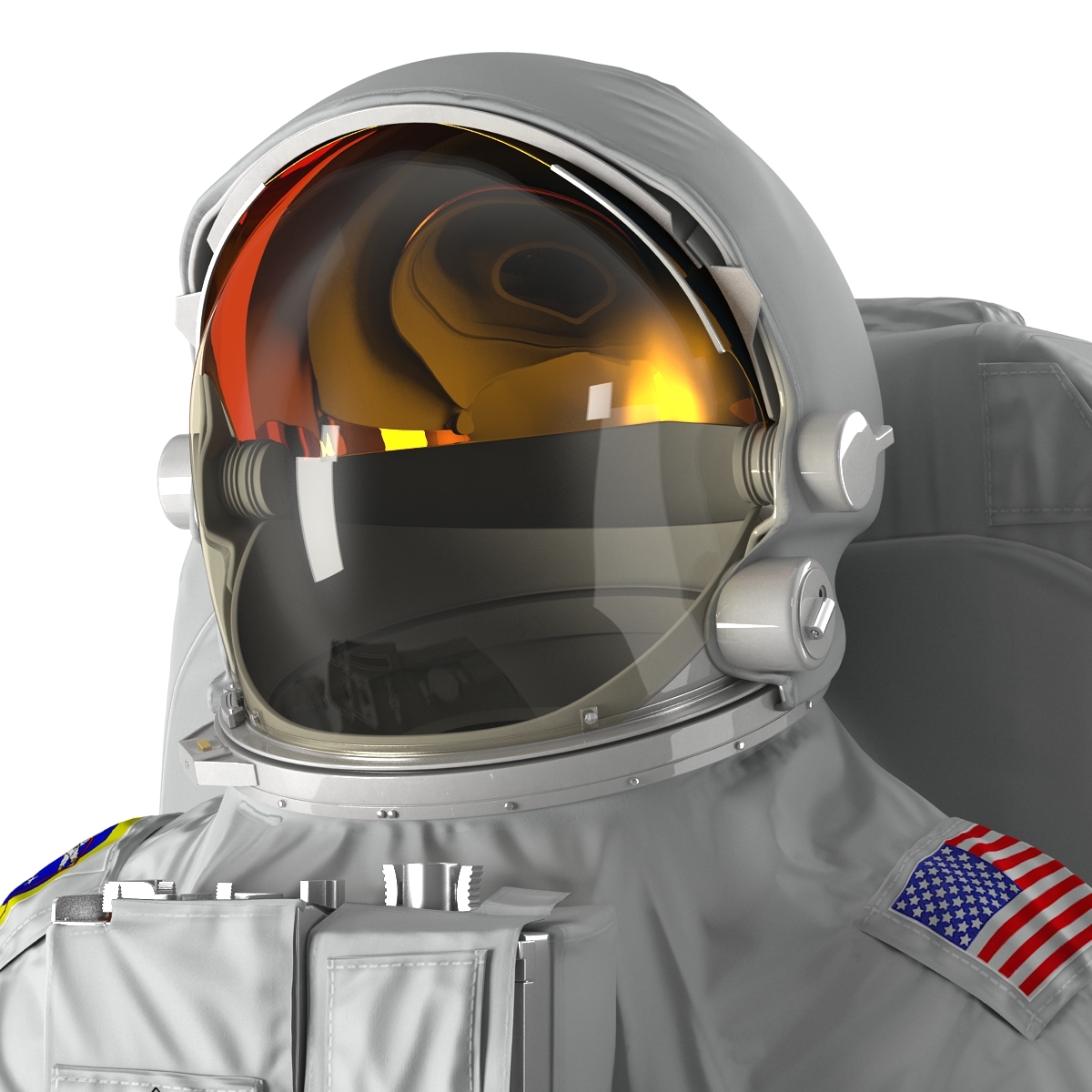 3d nasa space suit extravehicular model