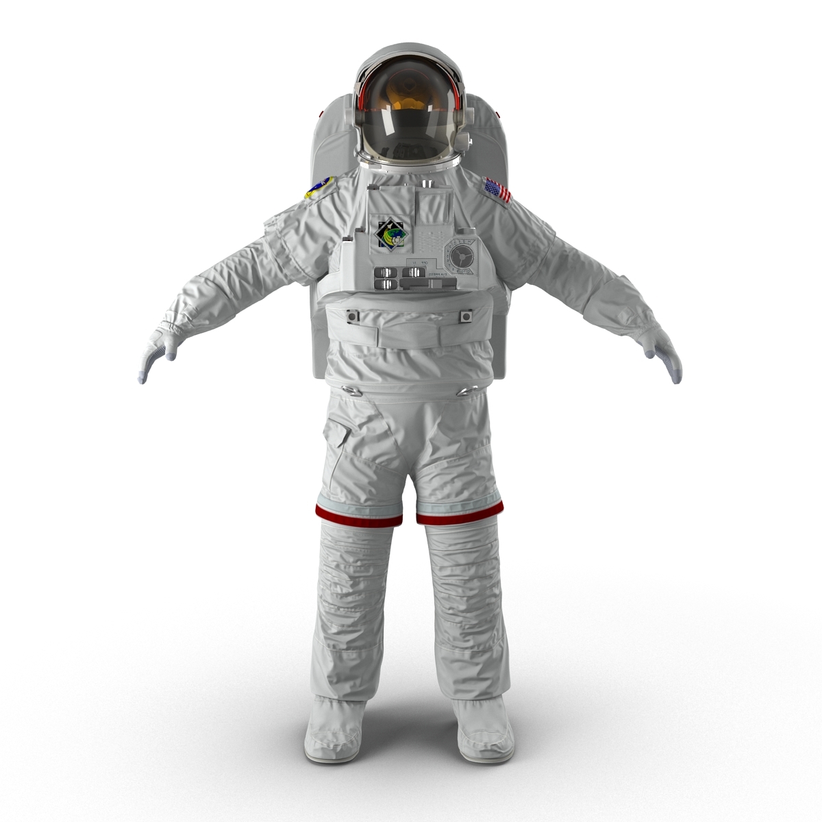 3d nasa space suit extravehicular model