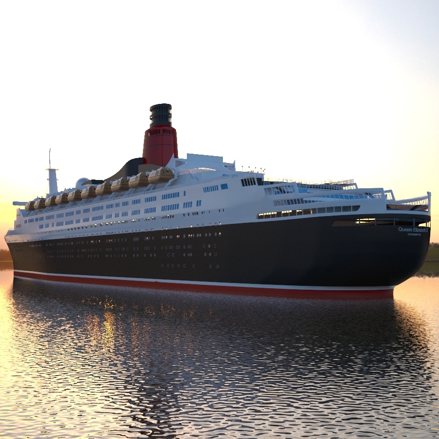 Statek Queen Elizabeth Model 3D - TurboSquid 974017